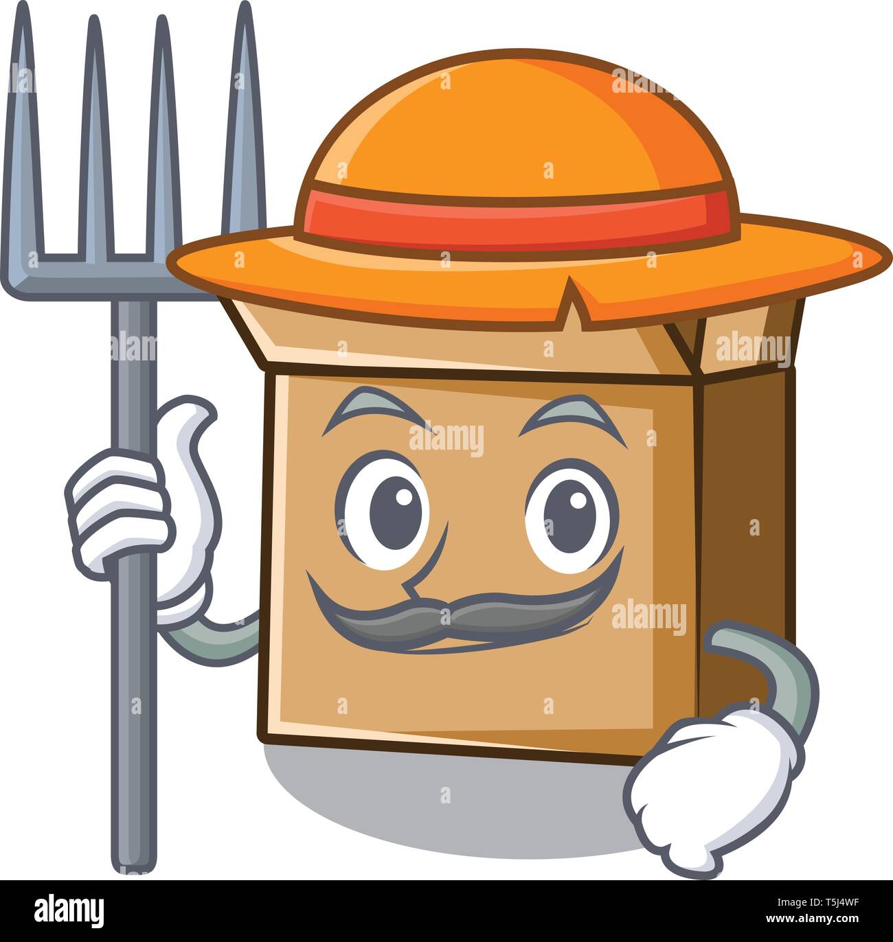 Farmer cardboard is placed above cartoon table Stock Vector Image & Art ...