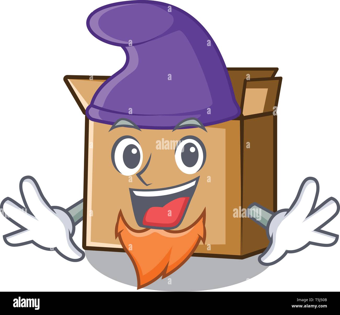 Elf cardboard is placed above cartoon table Stock Vector Image & Art ...