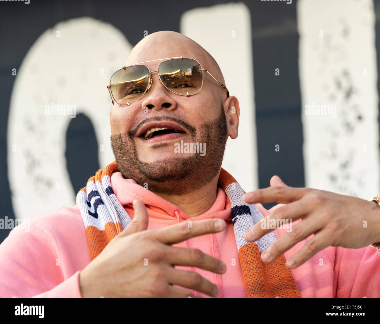 New York, NY - April 24, 2019: Fat Joe attends MLS regular game between ...