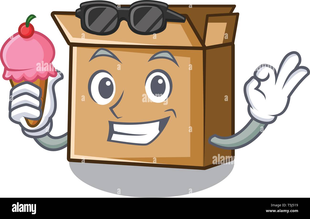 Ice cream carton box Stock Vector Images - Alamy