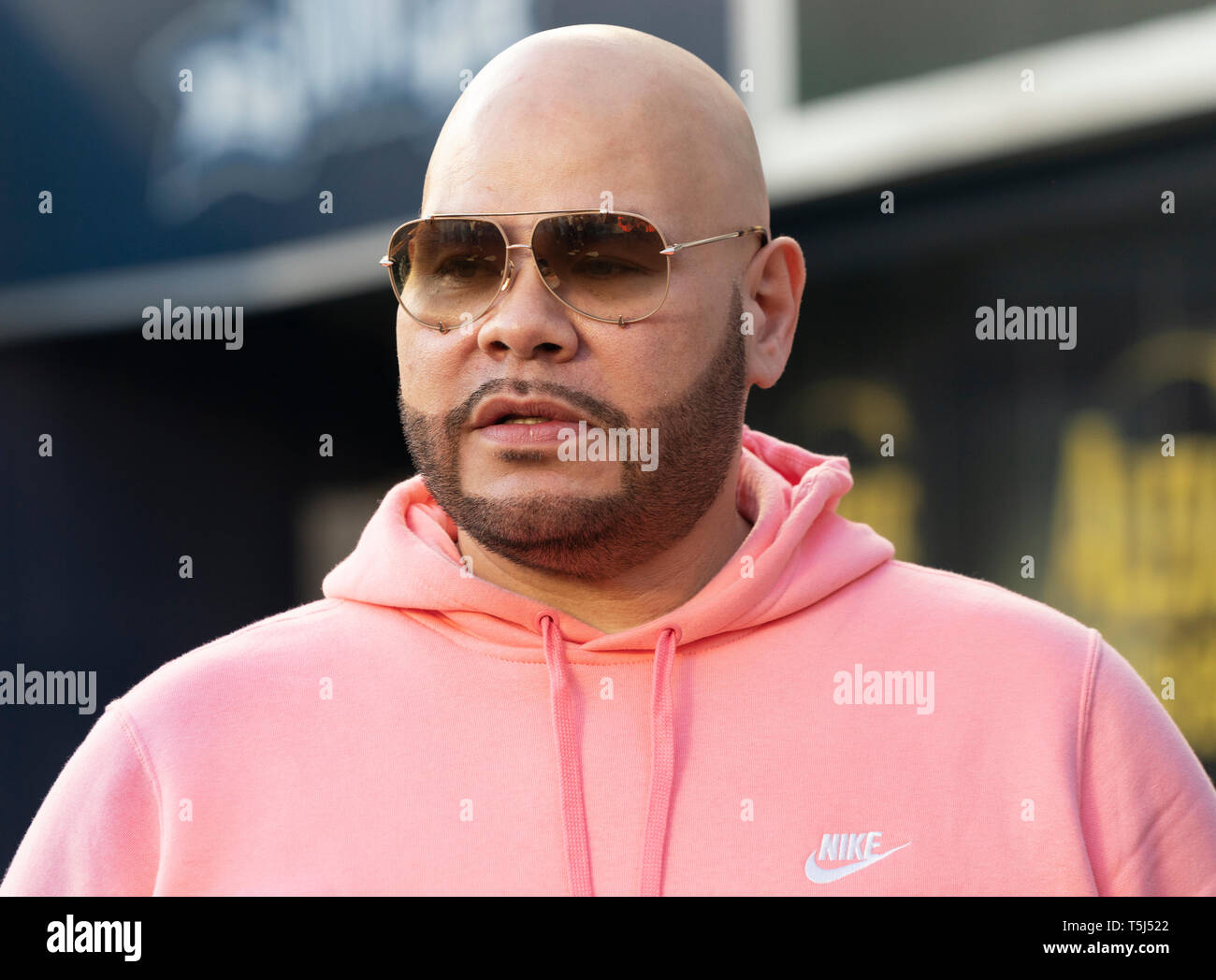 New York, NY - April 24, 2019: Fat Joe attends MLS regular game between ...