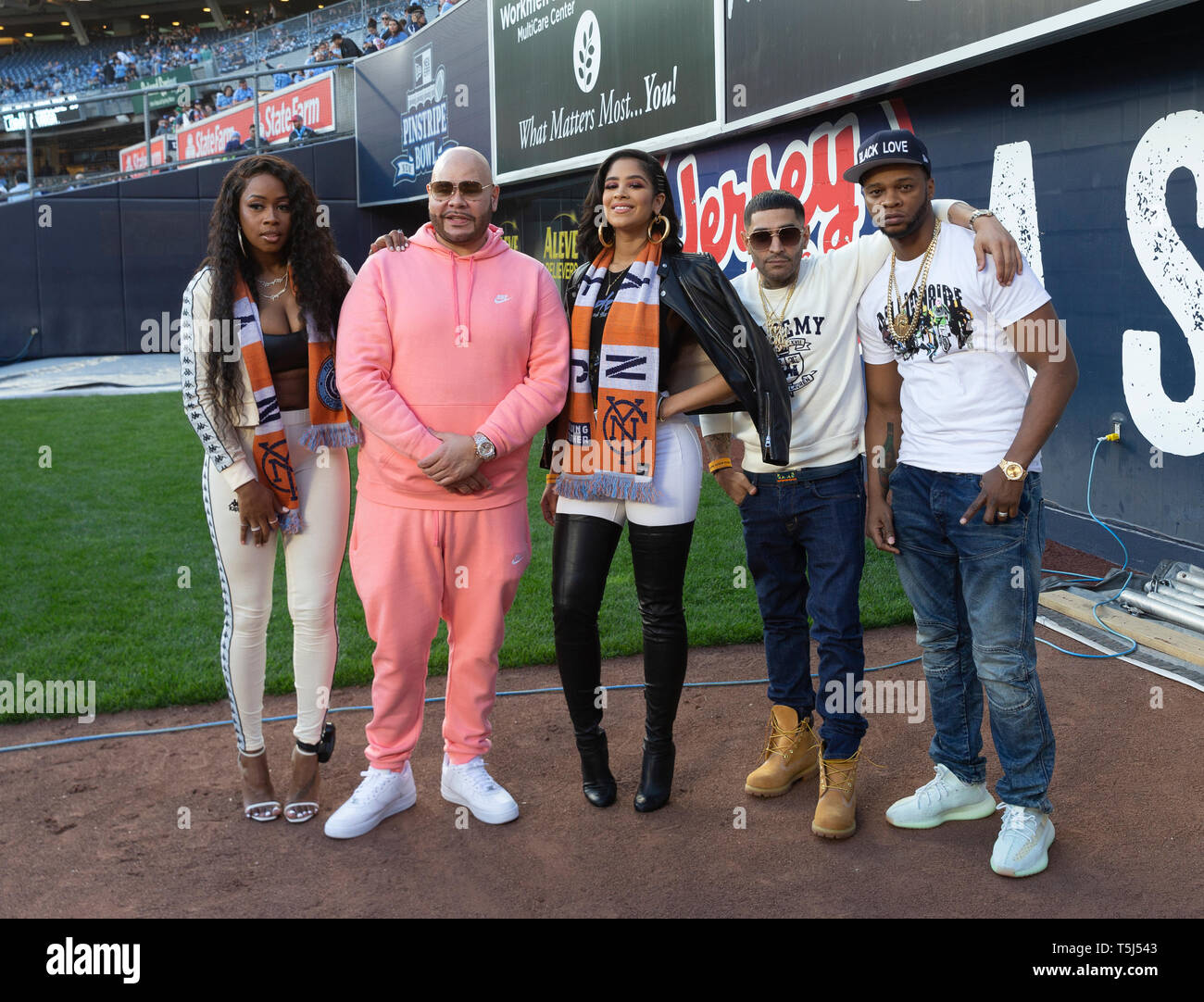 New York, NY - April 24, 2019: Remy Ma, Fat Joe, Angelica Vila, Tony ...