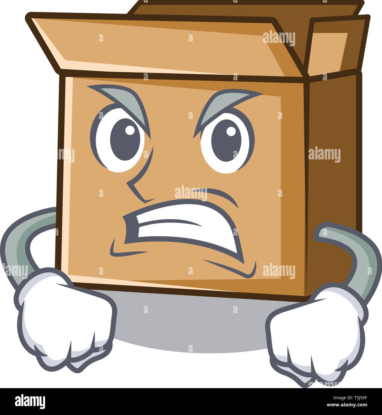 Angry cardboard isolated with in the mascot Stock Vector Image & Art ...