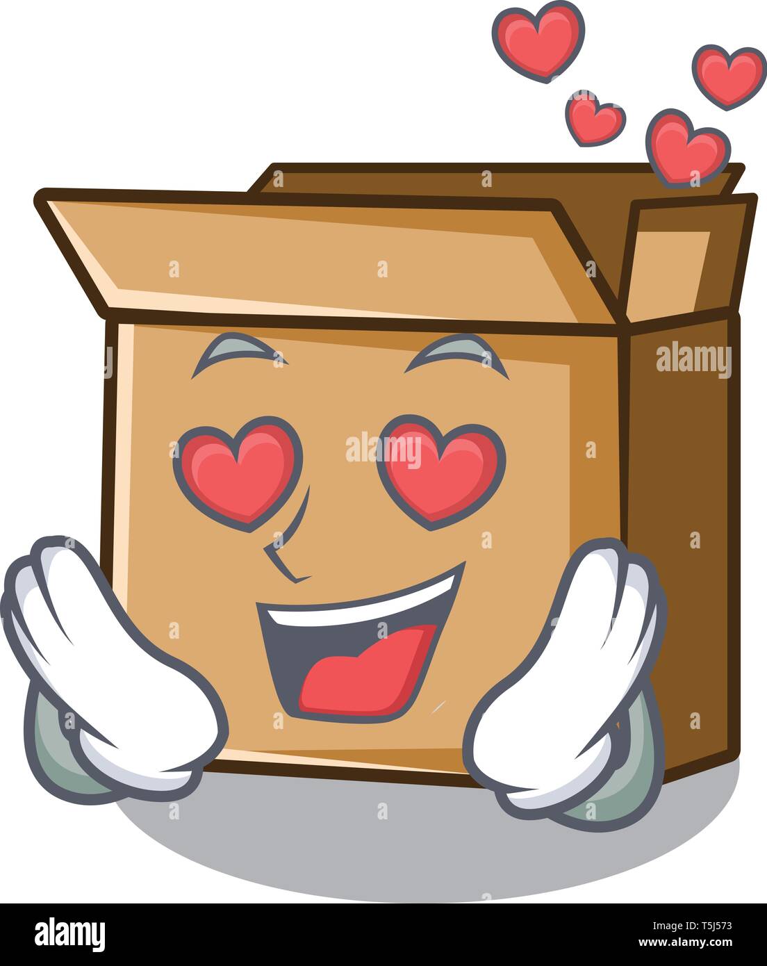 In love cardboard isolated with in the mascot Stock Vector Image & Art ...