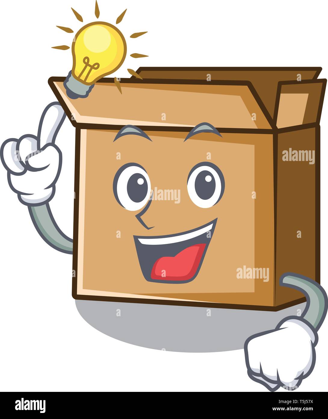 Have an idea cartoon cardboard placed next to chair Stock Vector Image ...