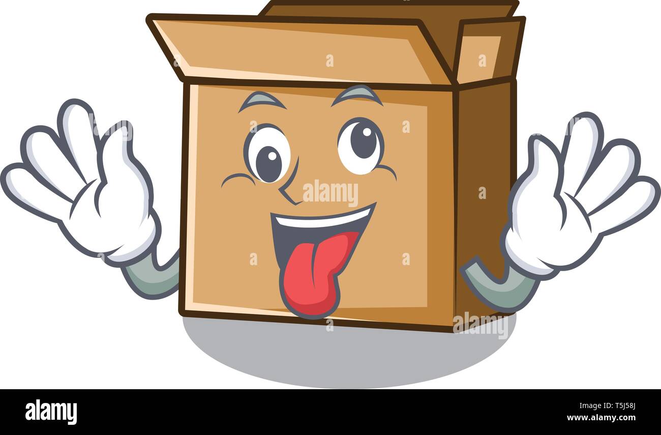 Crazy cartoon cardboard placed next to chair Stock Vector Image & Art ...
