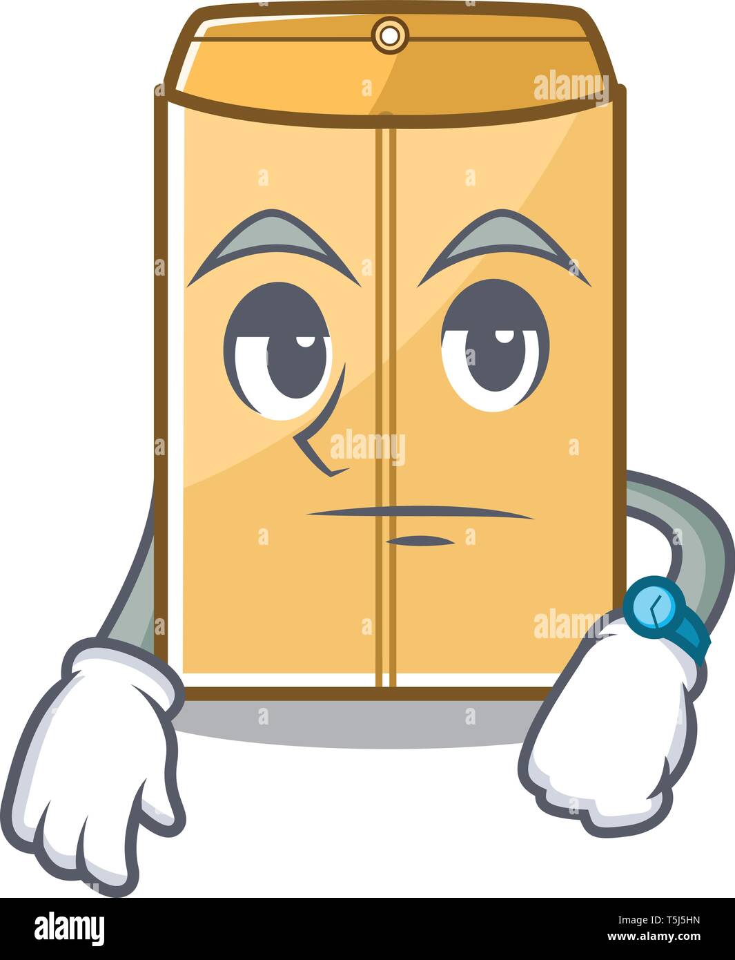 Waiting mailer envelope isolated in the cartoon Stock Vector Image ...