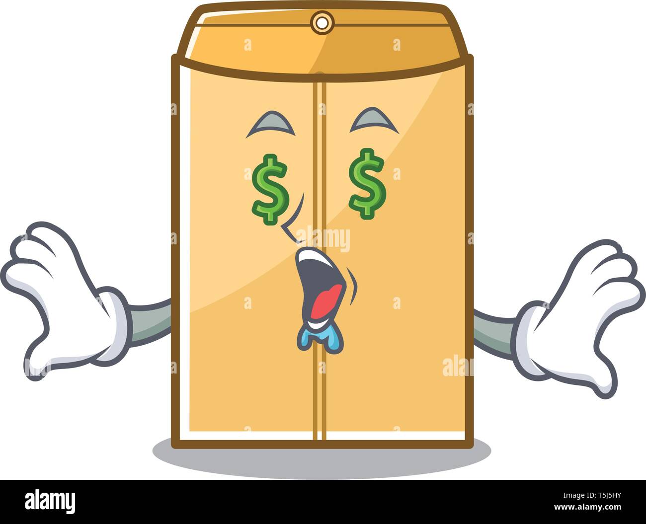 Money eye mailer envelope isolated in the cartoon Stock Vector Image ...