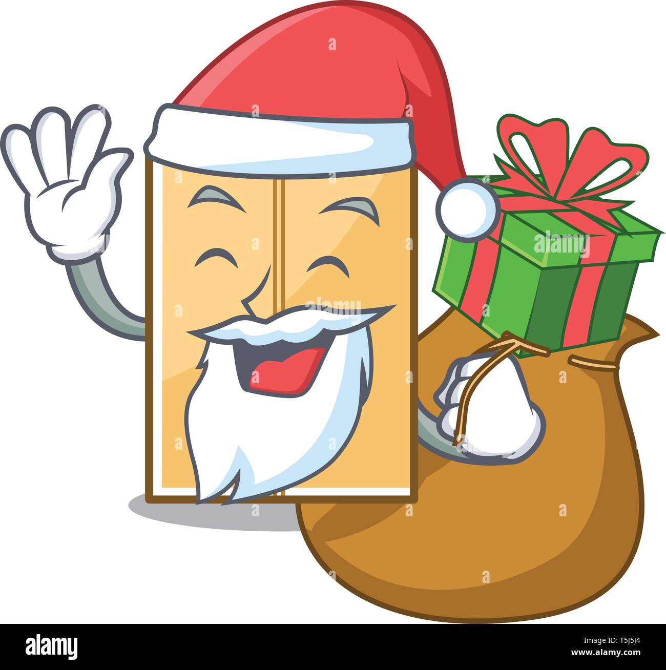 Santa with gift mailer envelope isolated in the cartoon Stock Vector ...