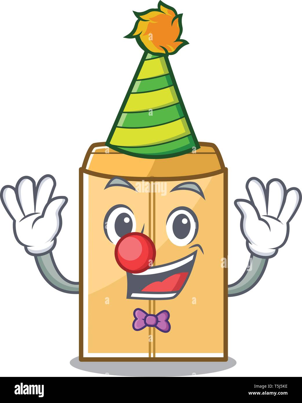 Clown mailer envelope isolated in the cartoon Stock Vector Image & Art ...