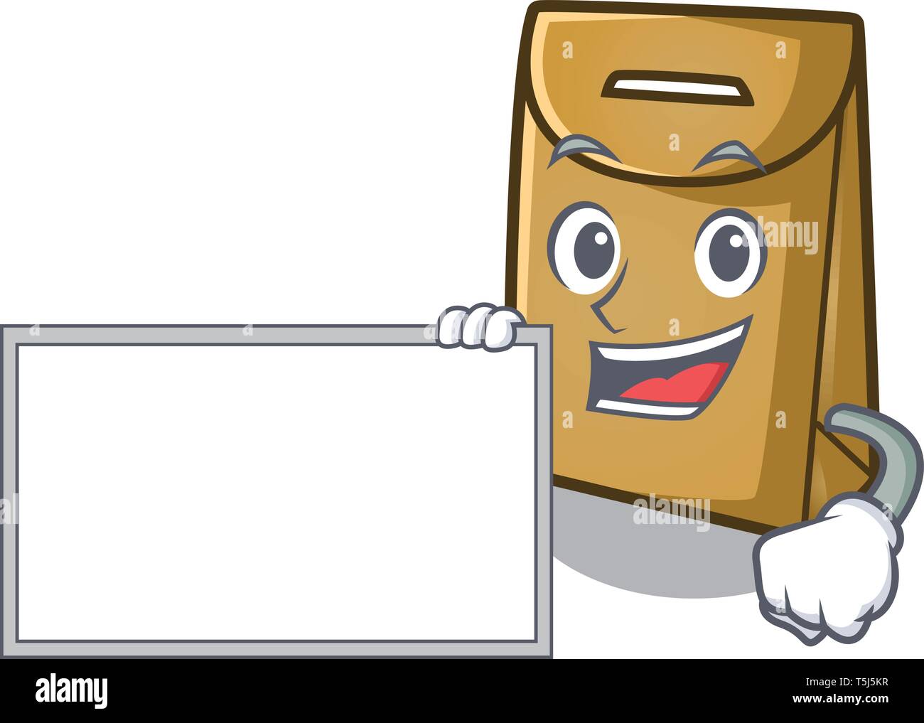 With board cartoon paper bag at table register Stock Vector Image & Art ...