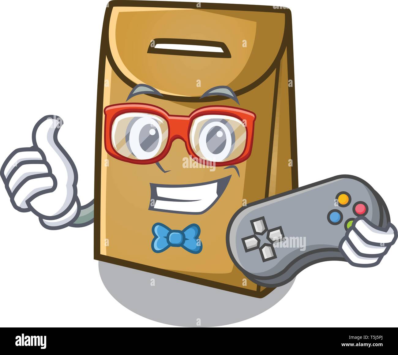 Gamer paper bag in the cartoon shape Stock Vector Image & Art - Alamy