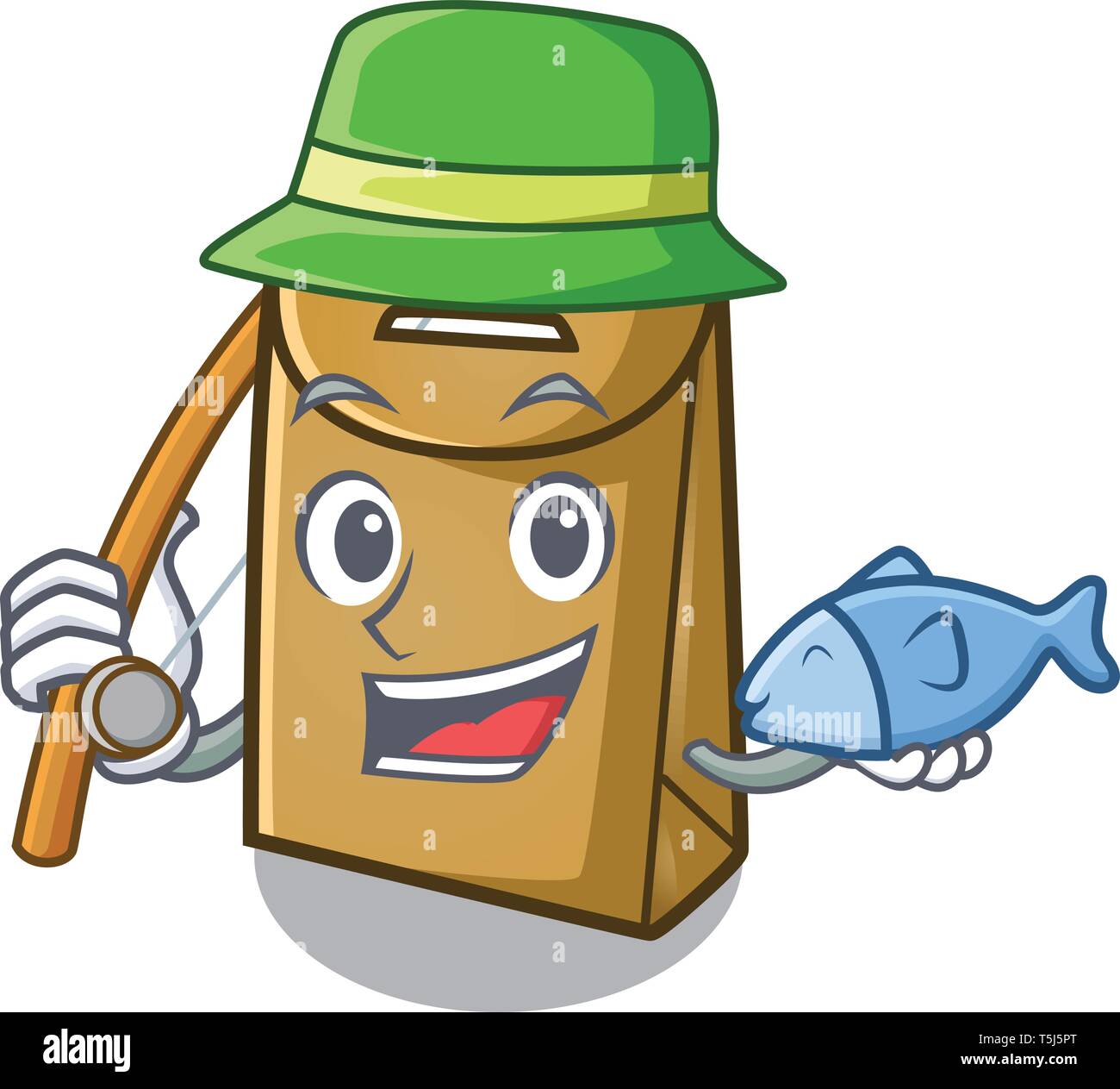 Fishing paper bag in the cartoon shape Stock Vector Image & Art - Alamy
