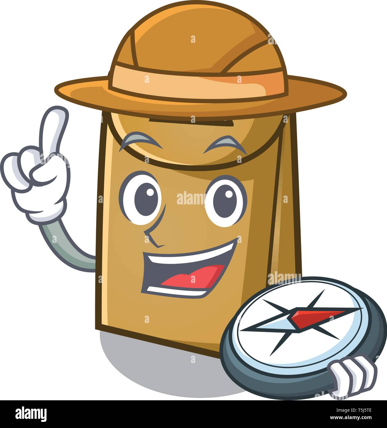 Explorer paper bag in the cartoon shape Stock Vector Image & Art - Alamy