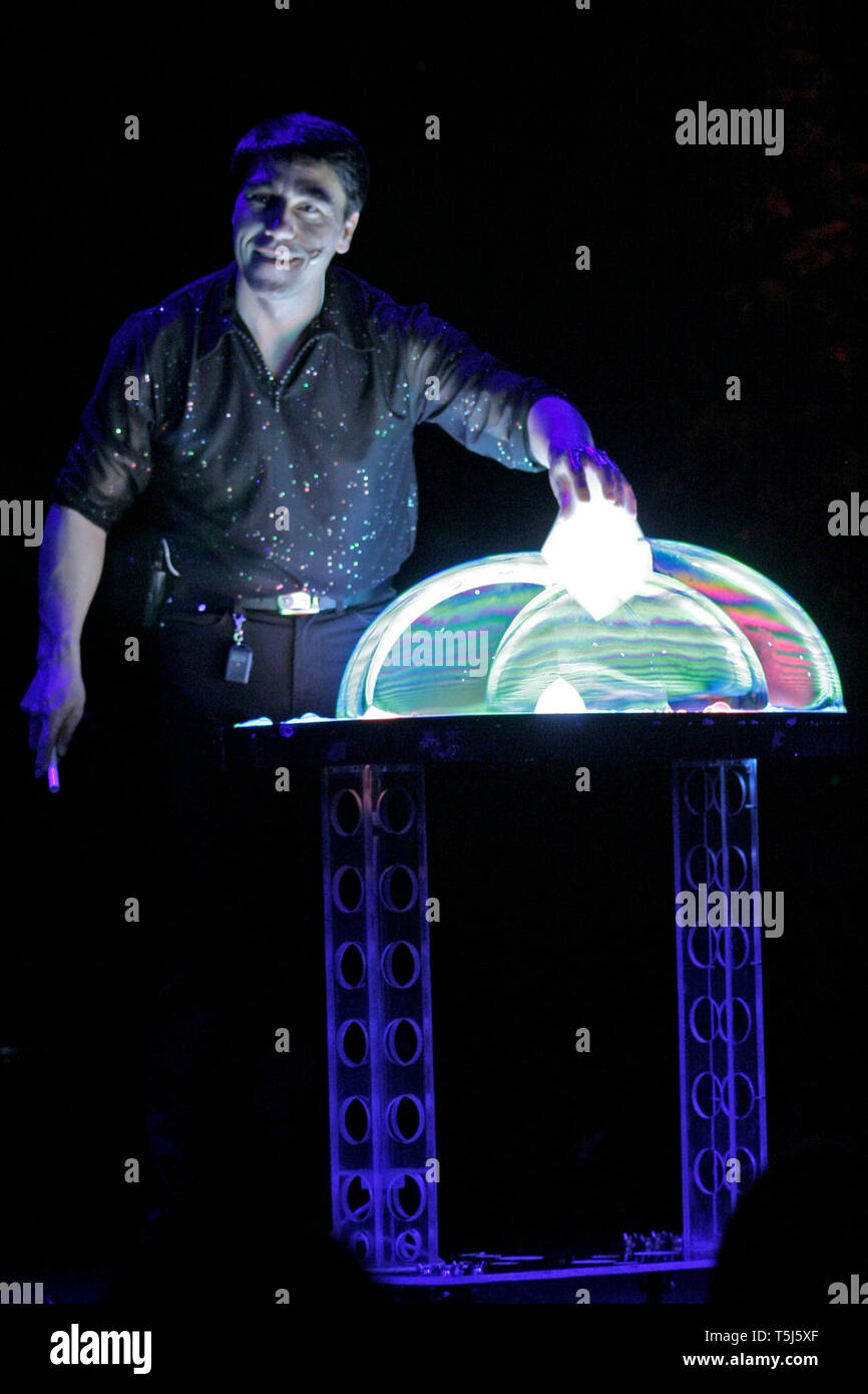 New York, USA. 20 Apr, 2007. Fan Yang, performs at THE GAZILLION BUBBLE ...