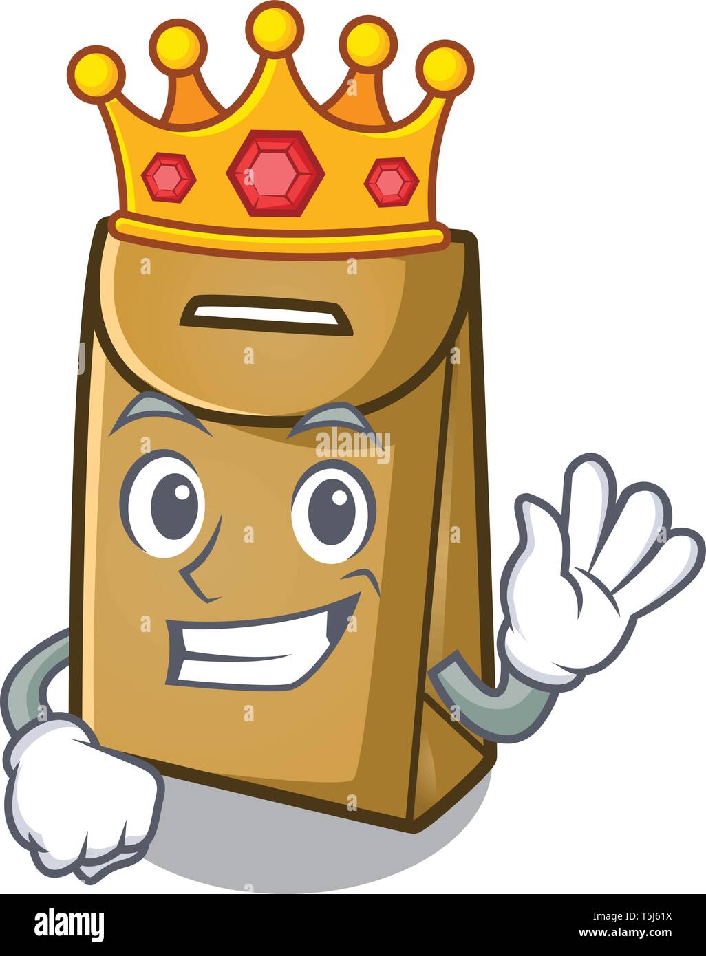 King paper bag above the mascot chair Stock Vector Image & Art - Alamy