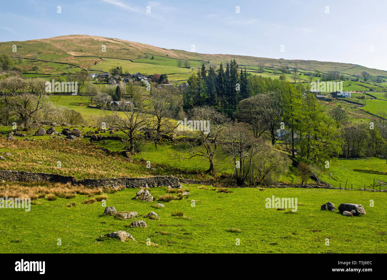 The top of the Kentmere Valley in the Lake District National Park ...