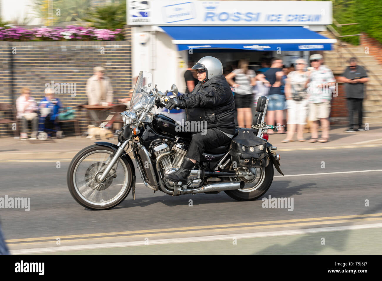 Suzuki Intruder 800 ridden at the Southend Shakedown motorcycle rally ...