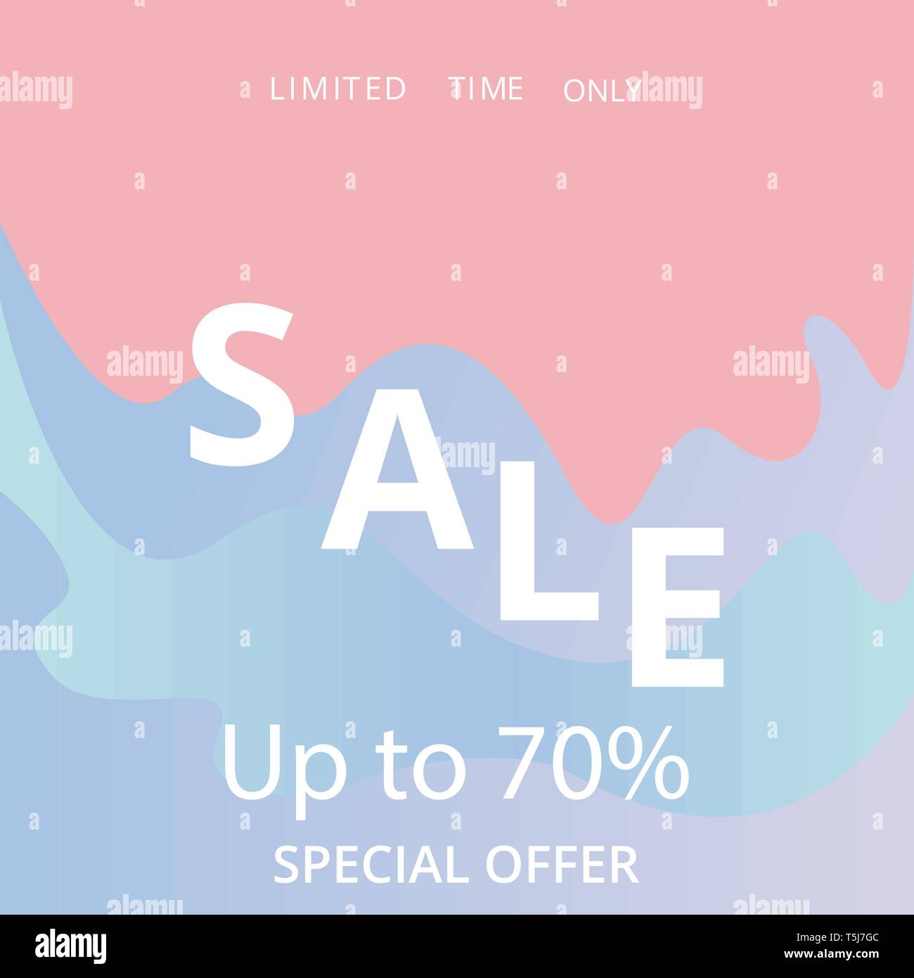 Sale banner template, 3d figures realistic vector primitives ...