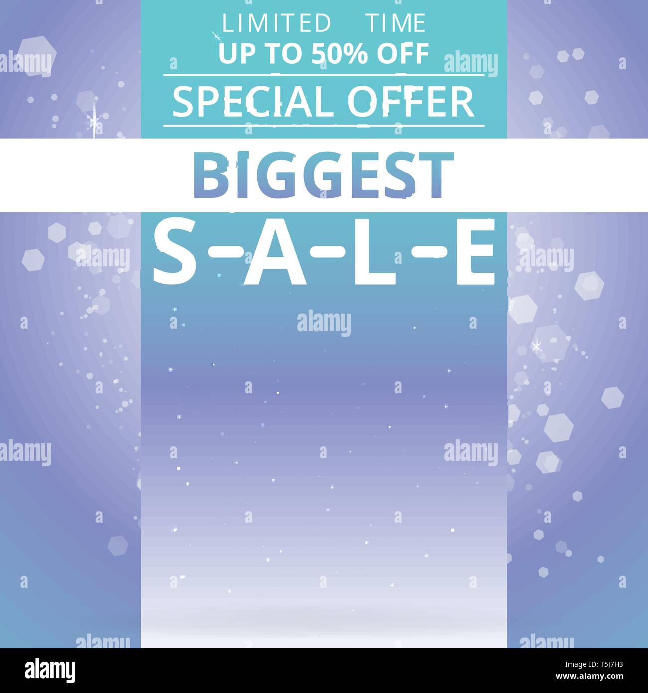 Sale banner template, 3d figures realistic vector primitives ...