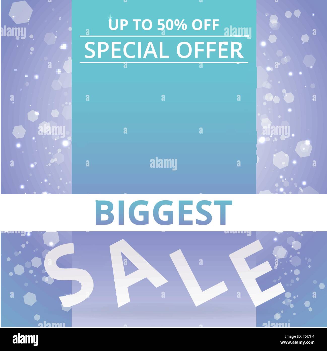 Sale banner template, 3d figures realistic vector primitives ...