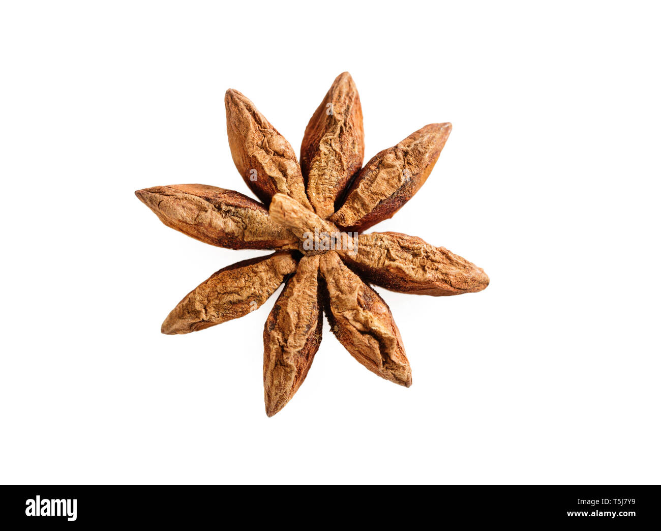 Single perfect anise star isolated on white. Aniseed spice Stock Photo ...
