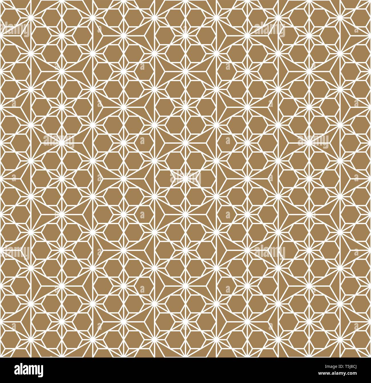 Seamless traditional geometric Japanese ornament.Golden color ...