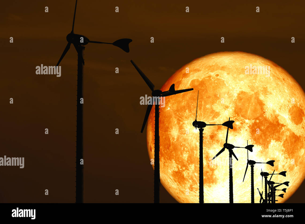 blood moon back Wind turbines produce wind energy which is a clean ...