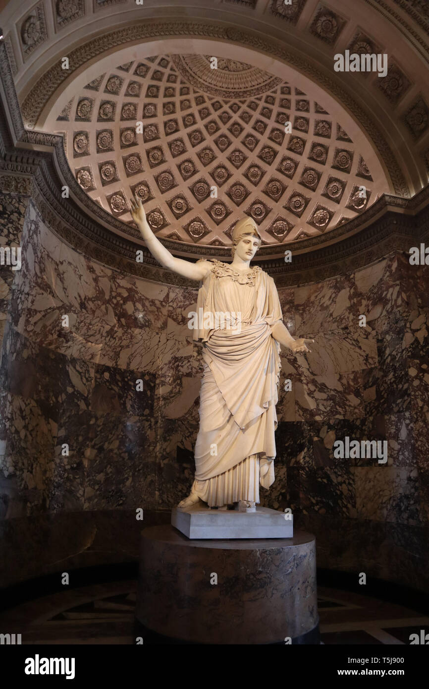 Athena marble statue at the louvre museum hi-res stock photography and ...