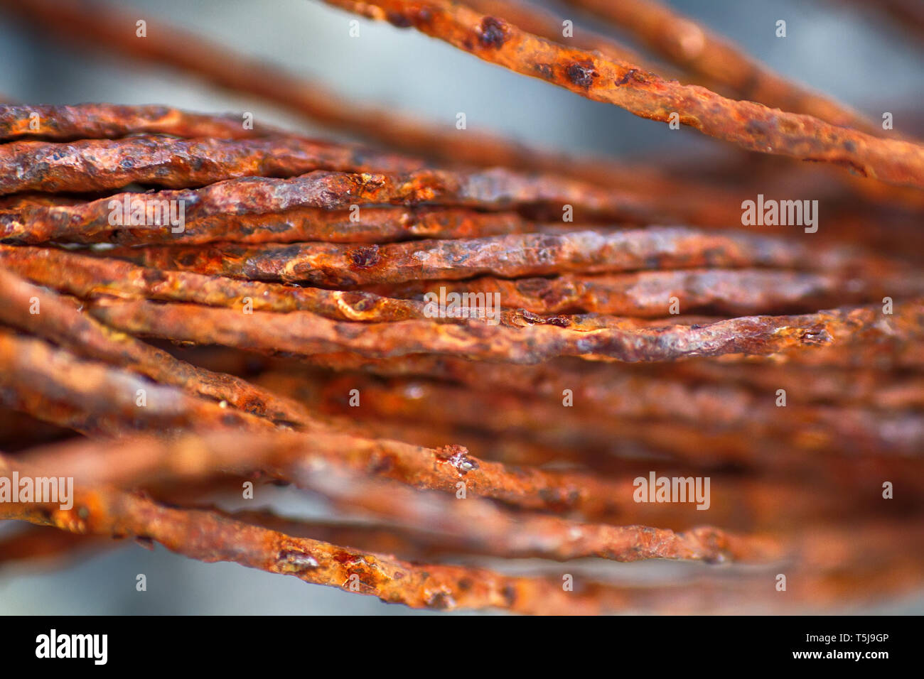 Detail of old rusty wire close-up on construction site Stock Photo - Alamy