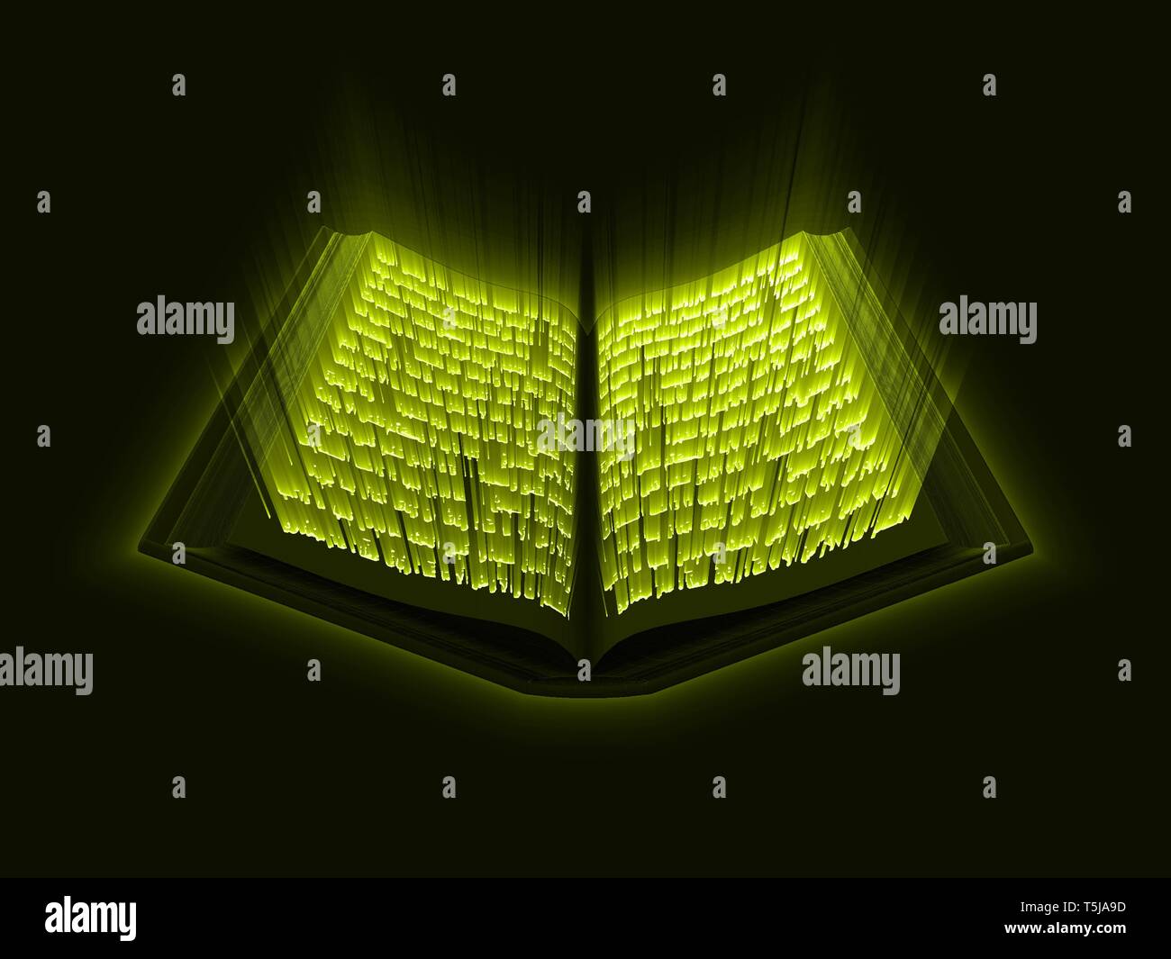 Quran kareem. the sacred book of islam. glowing arabic text with light ...