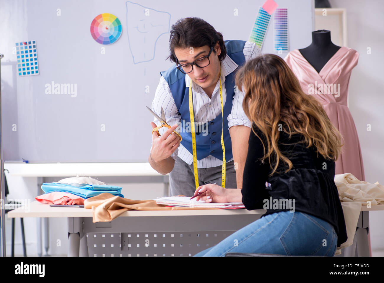 Young female teacher teaching figure hi-res stock photography and ...