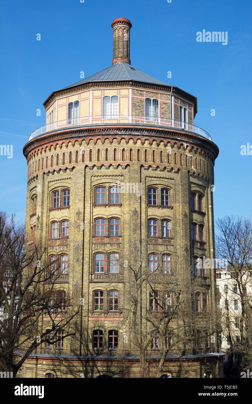 Water Tower in Berlin, Germany. This tower is a symbol for Prenzlauer ...