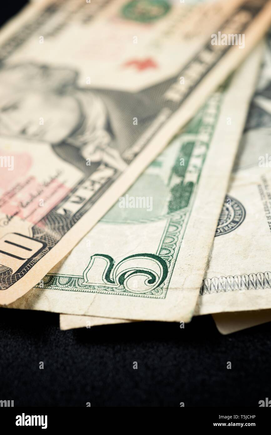 10 dollar bill on table hi-res stock photography and images - Alamy