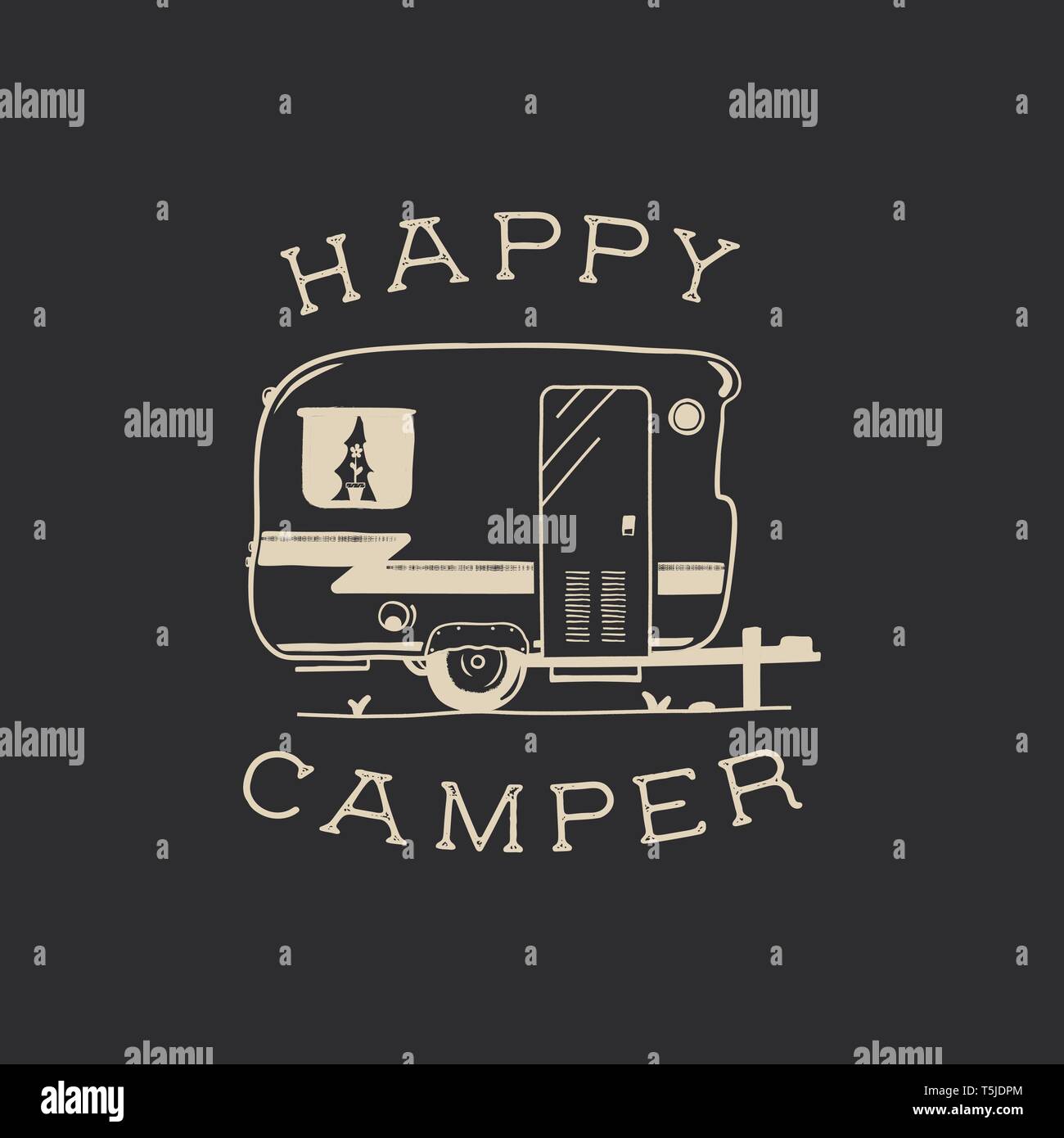 Camper trailer logo hi-res stock photography and images - Alamy