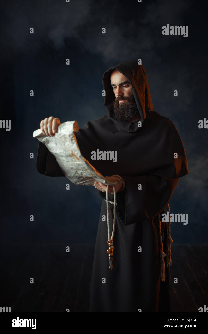 Medieval friar manuscript hi-res stock photography and images - Alamy