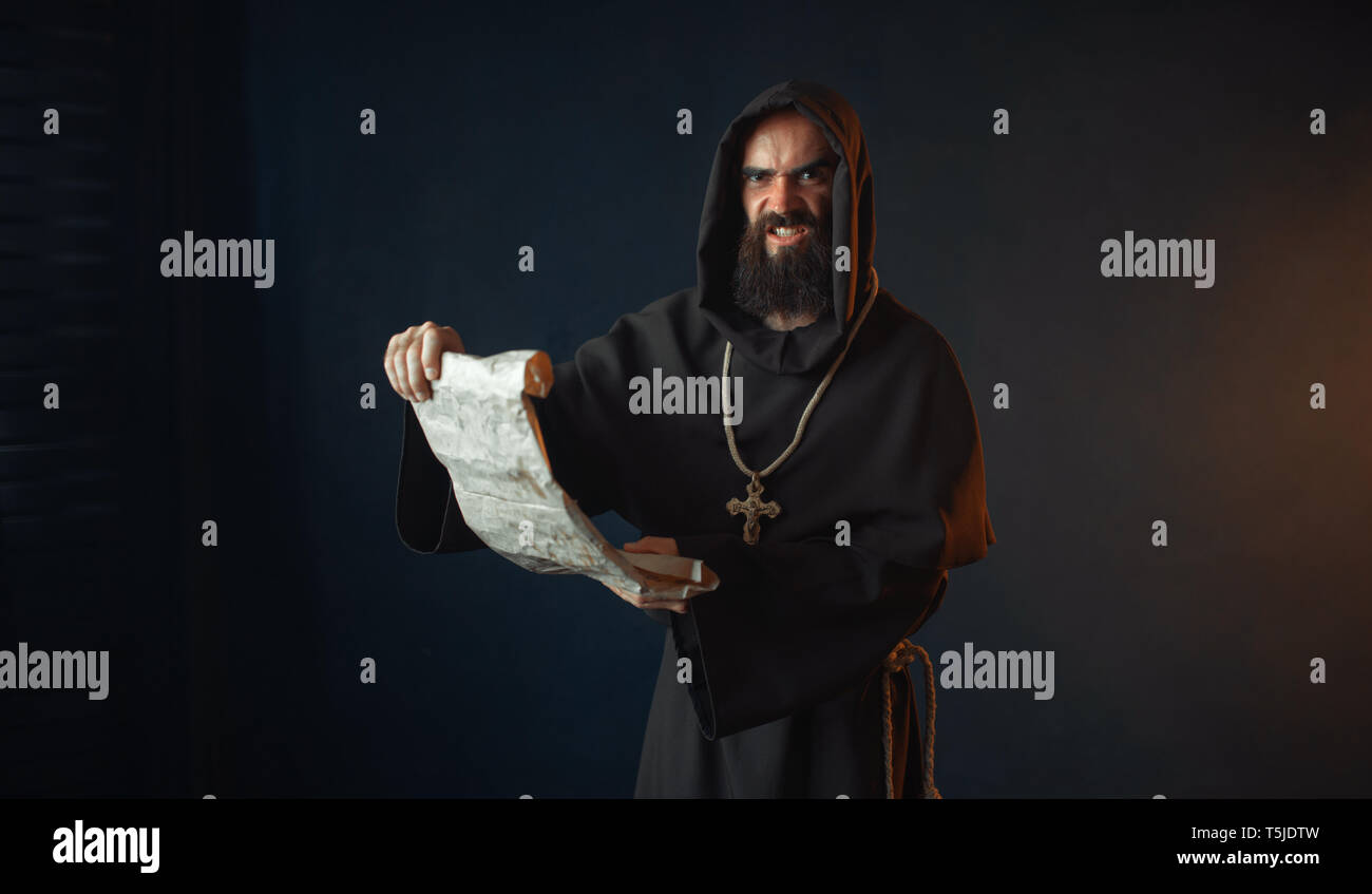 Medieval friar manuscript hi-res stock photography and images - Alamy