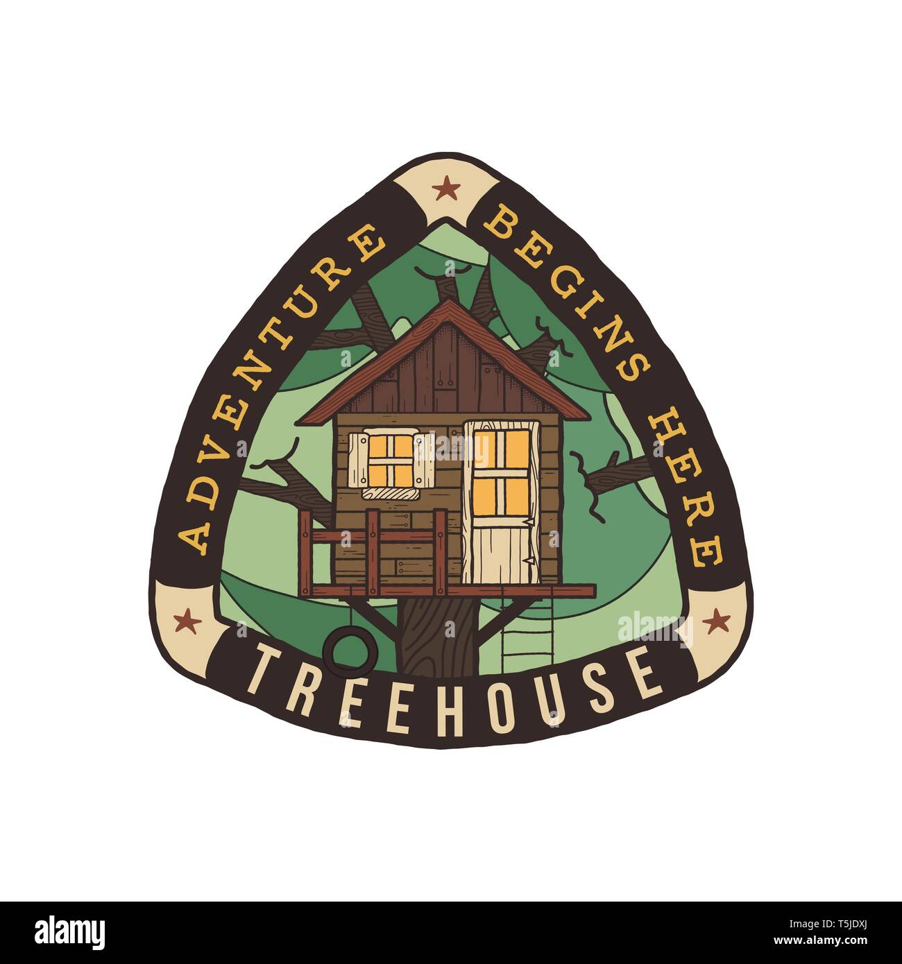 The old treehouse Cut Out Stock Images & Pictures - Alamy