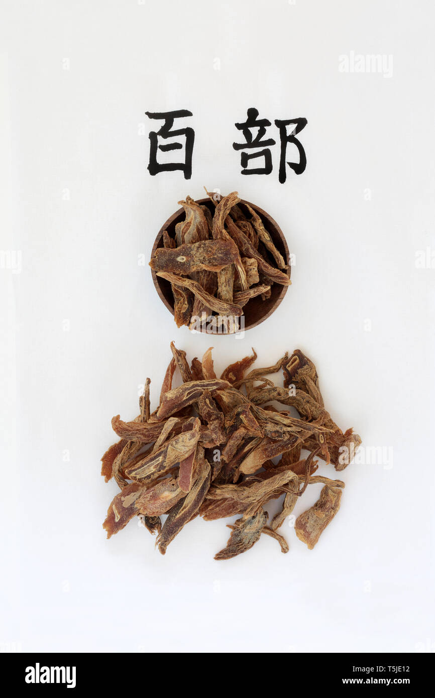 Stemona tuber herb used in traditional chinese herbal medicine to treat ...