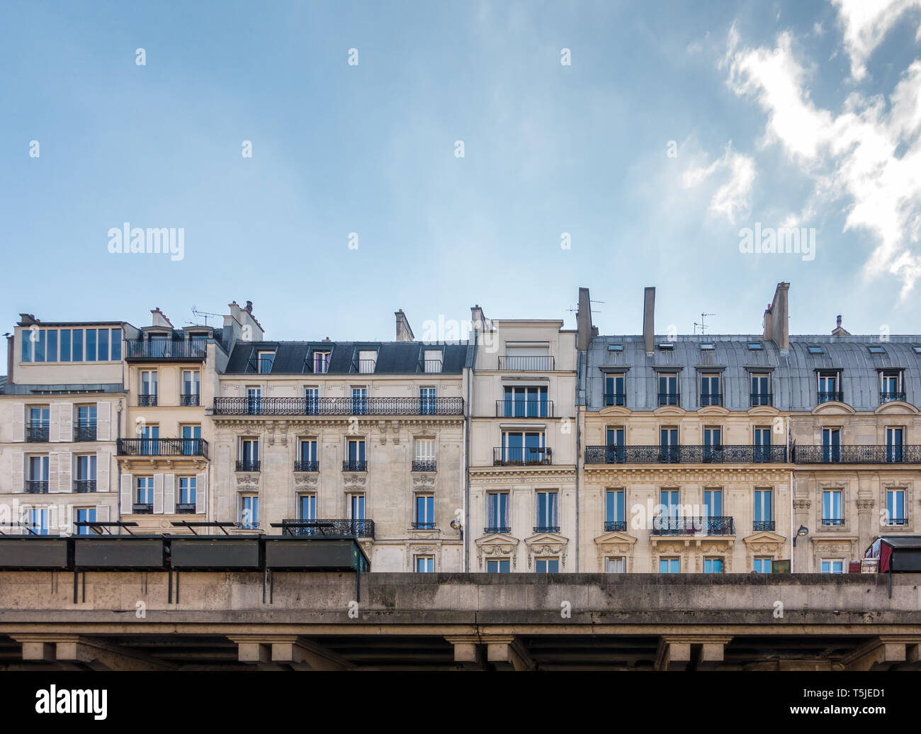 Architecture building france on bridge and blue sky Stock Photo - Alamy
