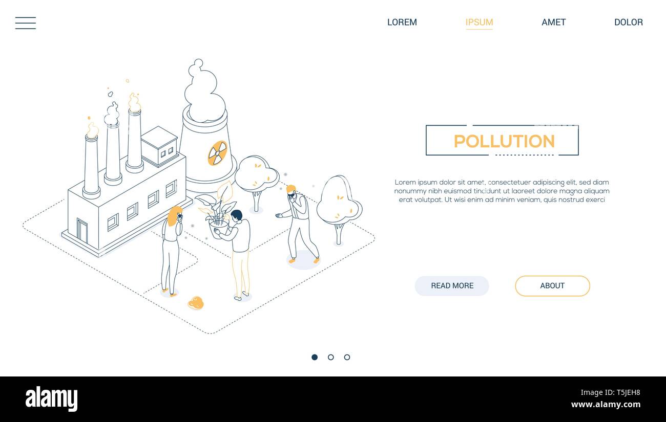 Isometric pollution environment concept Cut Out Stock Images & Pictures ...