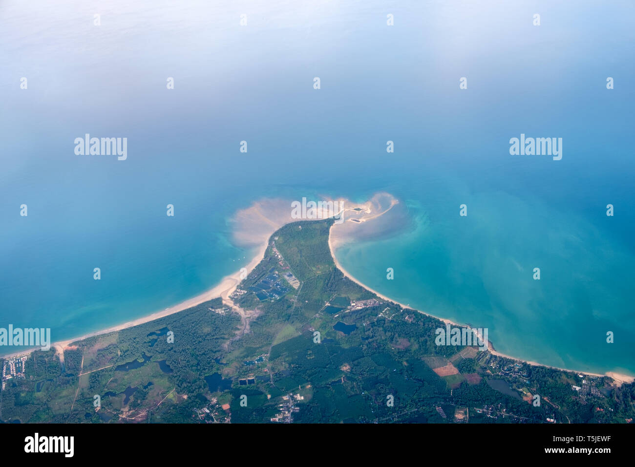 Aerial view of cape bay phuket island Stock Photo - Alamy