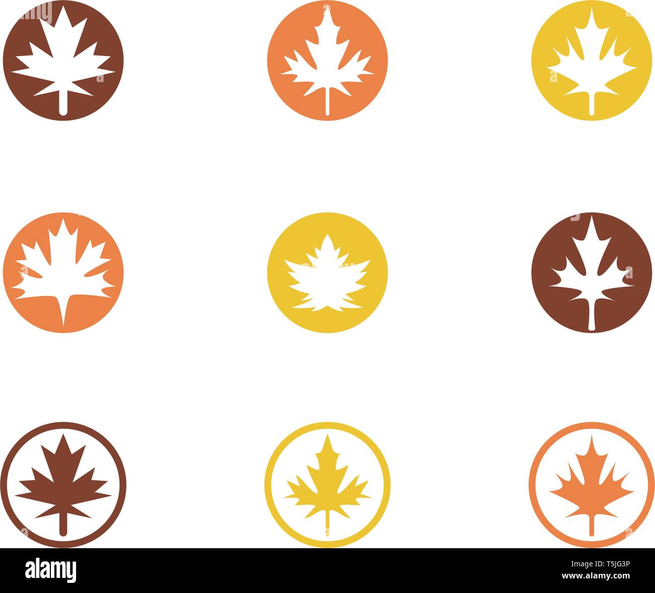 autumn leaf logo vector icon Stock Vector Image & Art - Alamy