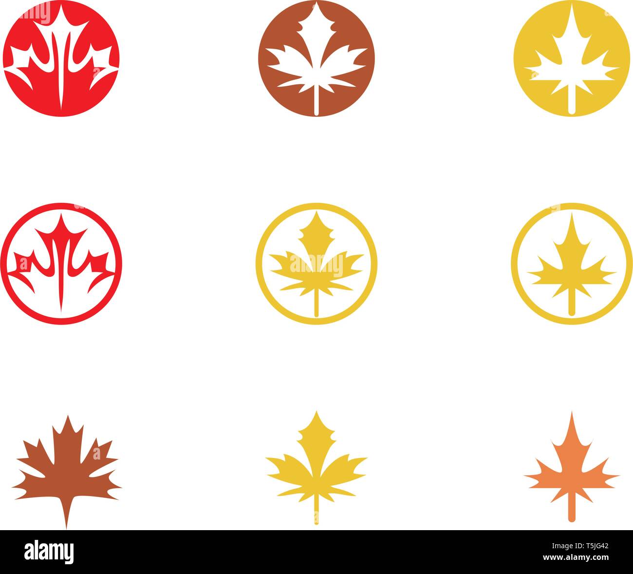 autumn leaf logo vector icon Stock Vector Image & Art - Alamy
