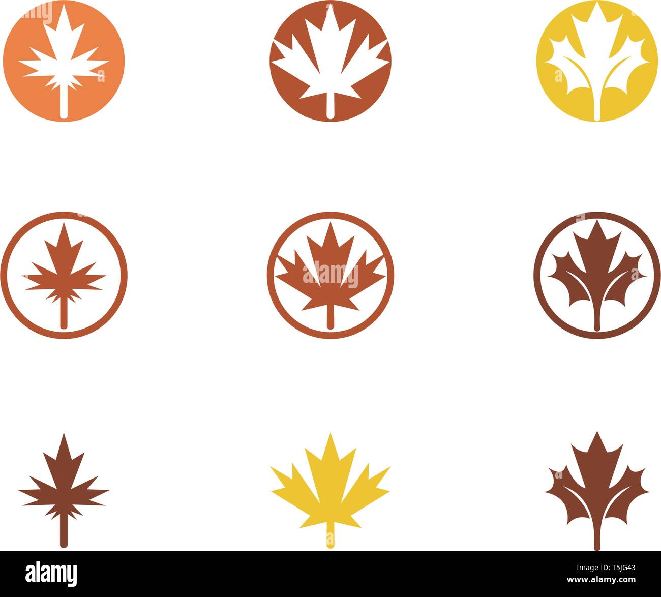 autumn leaf logo vector icon Stock Vector Image & Art - Alamy