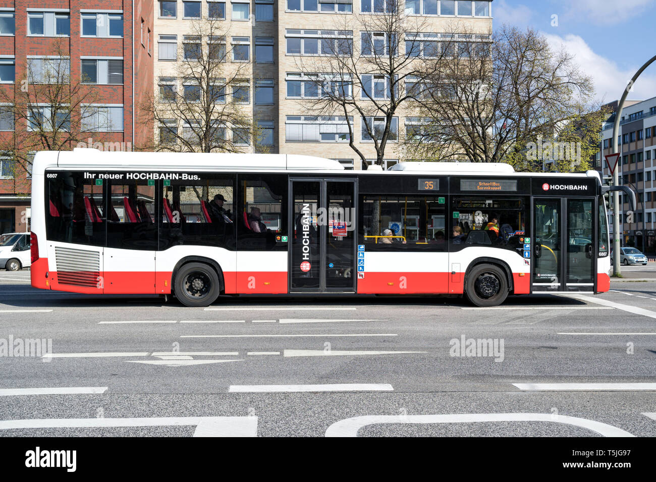 Hochbahn bus. The Hamburger Hochbahn AG founded in 1911, operates the ...