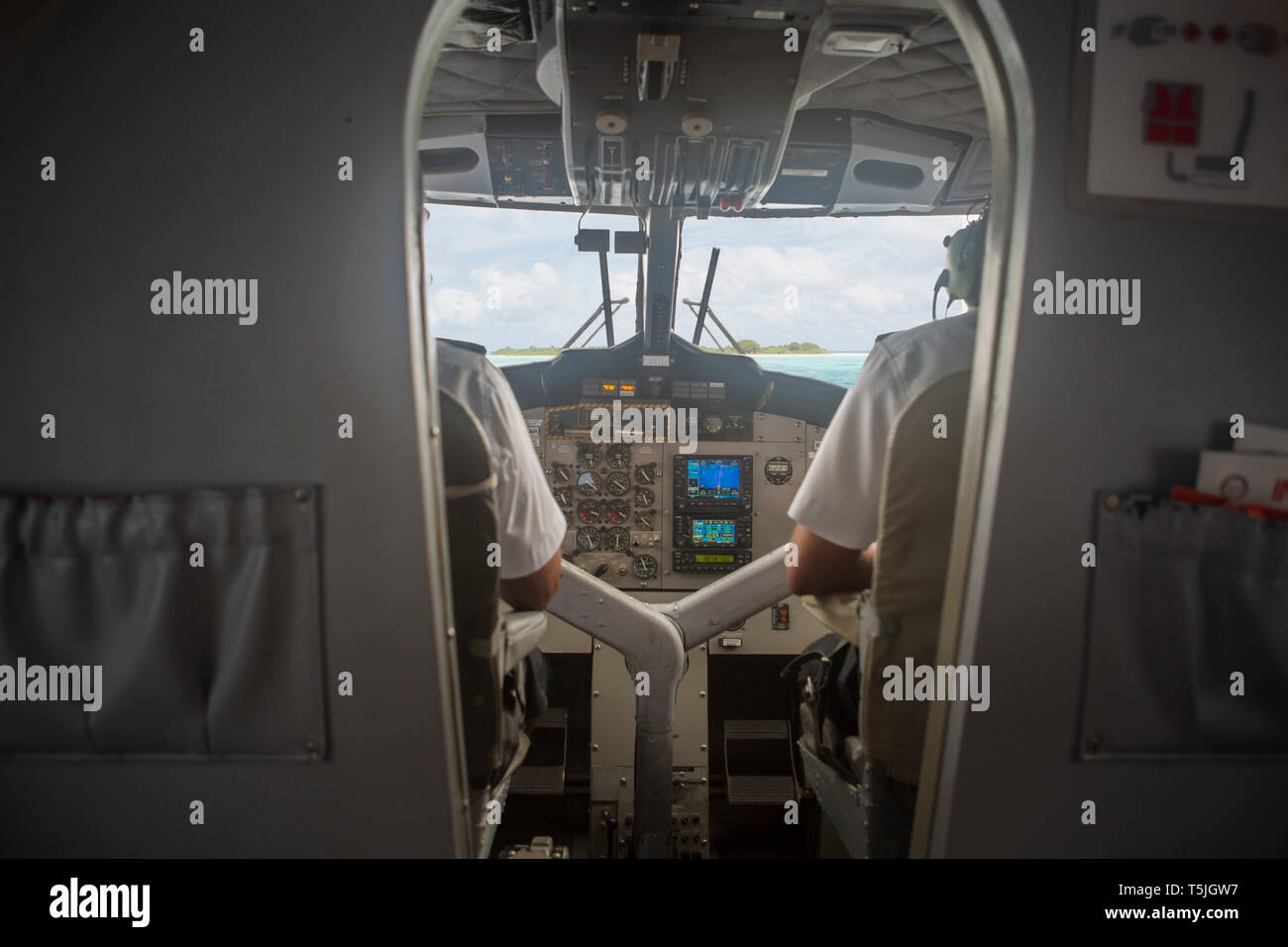 Inside a seaplane Stock Photo - Alamy