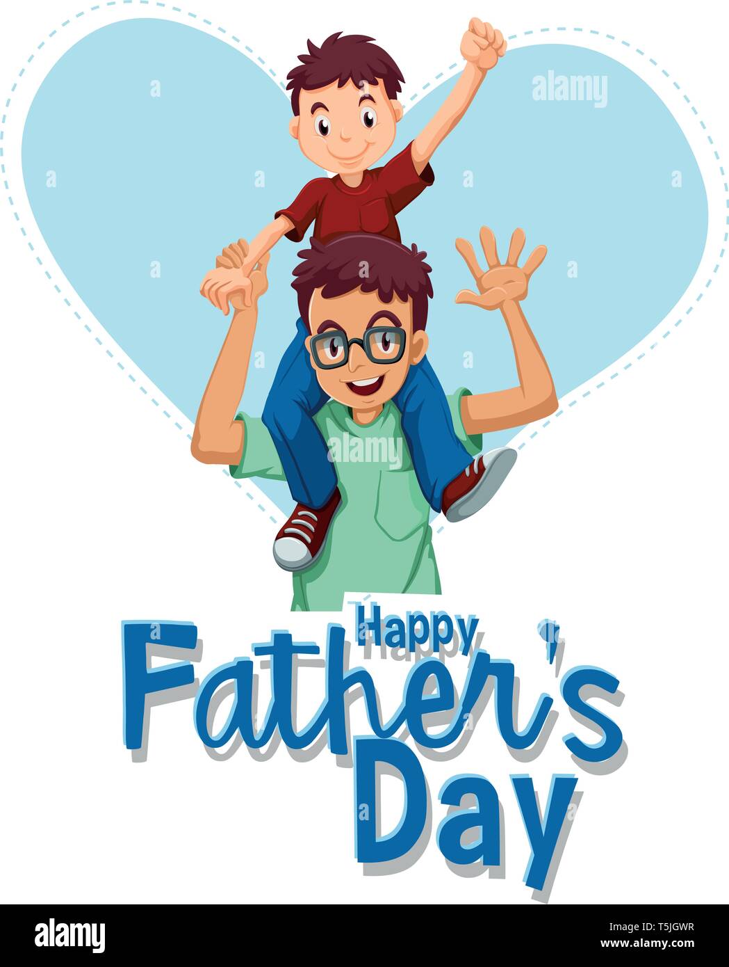 A happy father's template illustration Stock Vector Image & Art - Alamy
