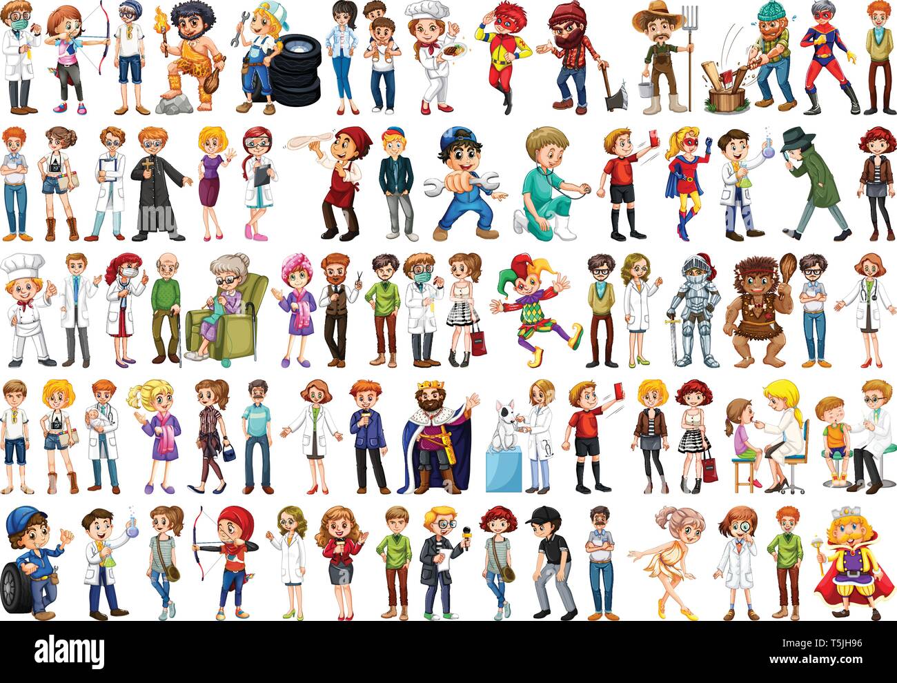 Set of people character illustration Stock Vector Image & Art - Alamy