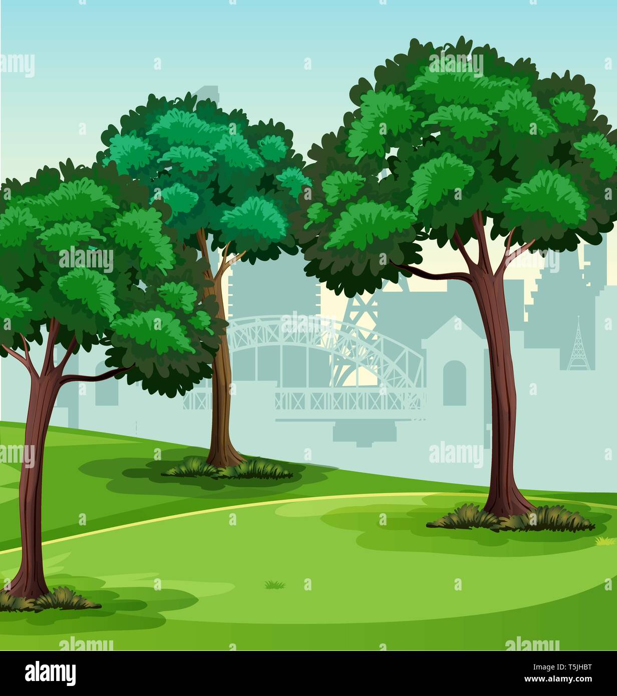 Country park scene Stock Vector Images - Alamy